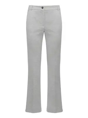 EMME Jersey Flare Trousers With Diagonal Pockets - Grey