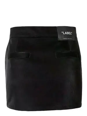 Off-White Cut-out Detail Mini Skirt - Black