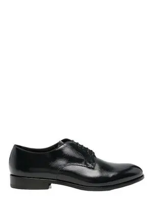 DOUCAL'S Patent Leather Lace-up Derby Shoes - Blue