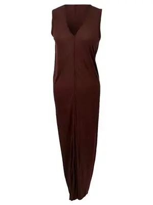 Rick Owens V-neck Maxi Dress - Brown