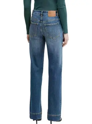 BENETTON Button-fly Wide-leg Jeans - Blue