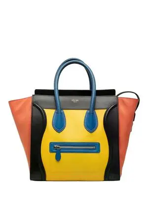 Celine Multicolor Calfskin Luggage Tote Bag - Multicolour