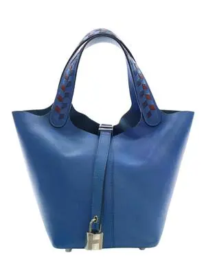 Hermès Epsom Leather Picotin Lock 18 Handbag - Blue