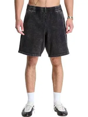 DIME Acid-wash Effect Shorts - Black