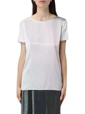 Max Mara Short-sleeve Satin T-shirt - Grey