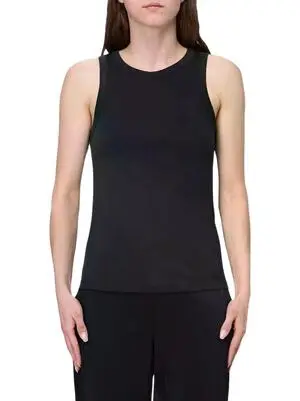 Max Mara Ribbed-knit Cotton Tank Top - Black