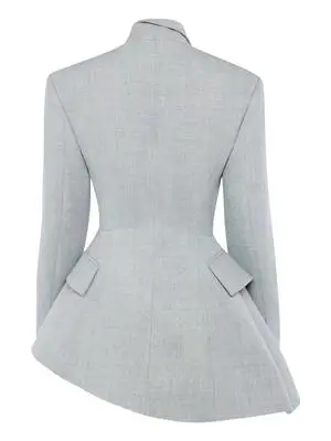 A.W.A.K.E. Mode Asymmetric Double-breasted Jacket - Grey