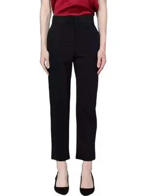 Max Mara Cropped Crêpe Trousers - Black