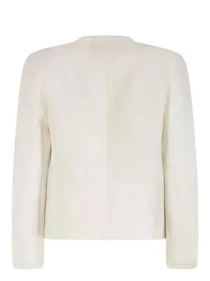 Max Mara Double-breasted Jacket With Contrast Stitching - Neutrals
