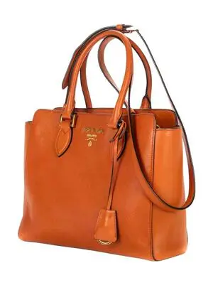 Prada Convertible Saffiano Tote Bag - Orange