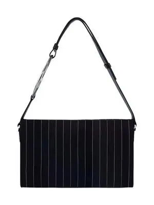 DONDUP Pinstripe Ring Detail Tote Bag - Black
