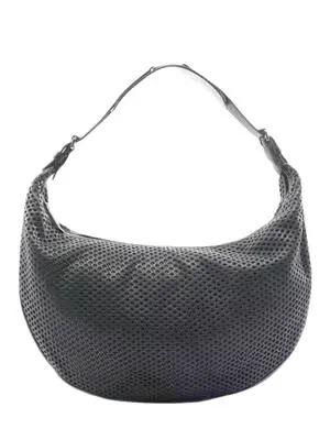 Dior Perforated Leather Shoulder Bag - Black
