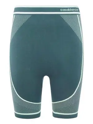 Casablanca Logo Print Stretch Shorts - Green