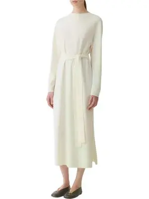Fabiana Filippi Belted Side-slit Midi Dress - Neutrals