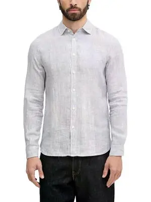 BENETTON Striped Classic-collar Shirt - Blue