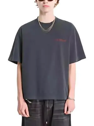 Off-White Logo Print Short Sleeve T-shirt - Grey
