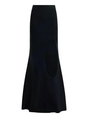 A.W.A.K.E. Mode A.W.A.K.E. Mode Cut-Out Flared Maxi Skirt Black
