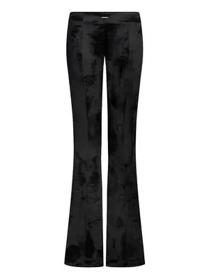 DONDUP Velvet Flared Trousers - Black