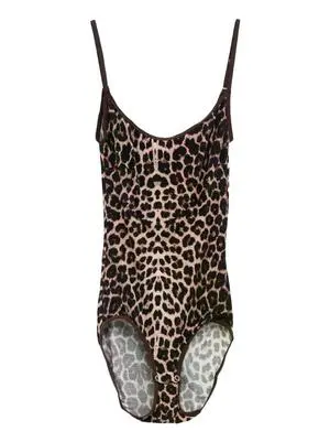 BASERANGE Emily Leopard-print Bodysuit - Brown