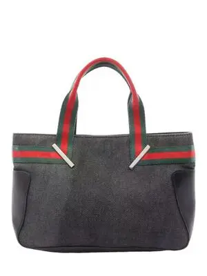 Gucci Sherry Line Tote Bag - Grey
