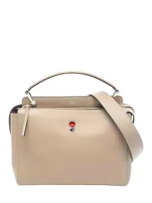 Fendi Dotcom Leather Tote Bag - Neutrals