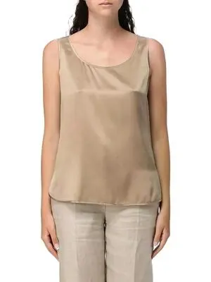 Max Mara Satin-finish Sleeveless Top - Neutrals