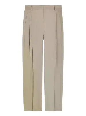 Stella McCartney Pleated Straight-leg Trousers - Neutrals