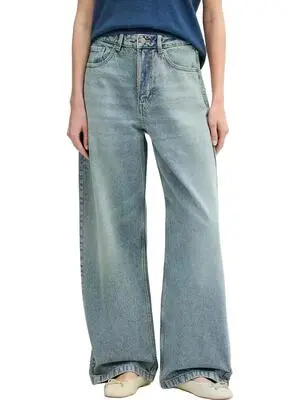 BENETTON Wide-leg High-waisted Jeans - Blue
