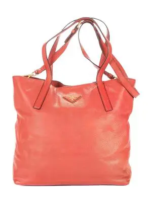 Prada Vitello Daino Tote Bag - Red
