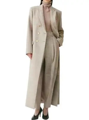FABIANA FILIPPI Fabiana Filippi Double-Breasted Check-Pattern Coat