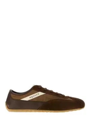 Alexander McQueen Panelled Suede Sneakers - Brown