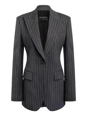 DONDUP Striped Blazer - Grey