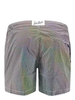 MC2 SAINT BARTH Geometric Print Swim Shorts - Brown