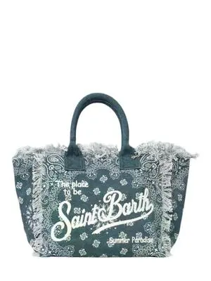 MC2 SAINT BARTH Bandana Print Shoulder Bag - Blue