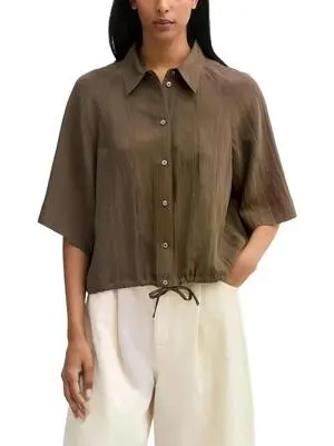 MARC O'POLO Marc O'Polo Vertical-Stripe Drawstring Hem Blouse