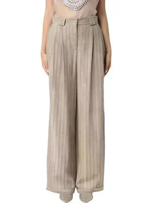 Emporio Armani Stripe Print Palazzo Pants - Neutrals