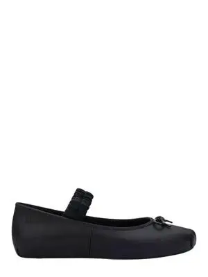 Melissa Sophie Scrunch Ballet Flats - Black