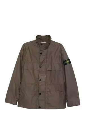 Stone Island Waxed Canvas Field Jacket - Brown