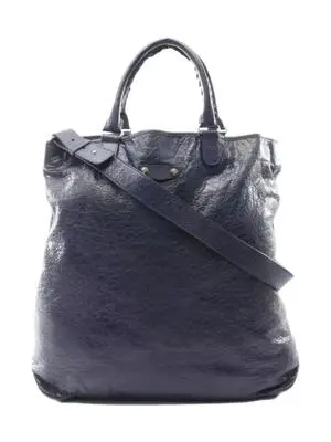 Balenciaga Leather Tote Bag - Blue