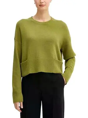 BENETTON Ribbed-knit Crew-neck Sweater - Green