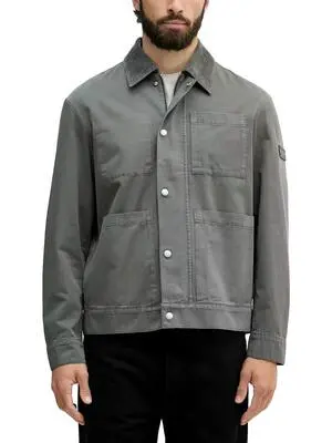 Marc O'polo Corduroy Collar Patch Pocket Jacket - Green