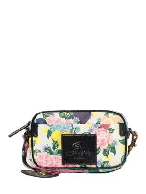 Kurt Geiger Floral Print Logo Strap Shoulder Bag - White
