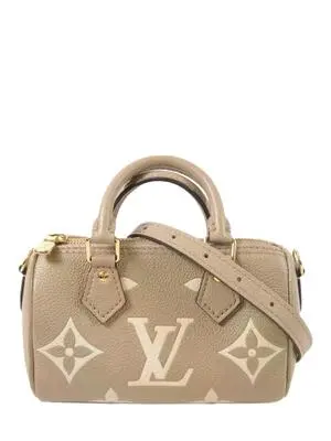 LOUIS VUITTON Nano Speedy Monogram Empreinte Tote Bag - Neutrals