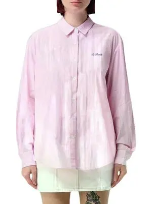 MC2 SAINT BARTH Brigitte Striped Cotton Shirt - Pink