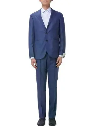 LUIGI BORRELLI Single-breasted Wool Suit - Blue