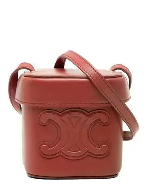 Celine Small Calfskin Triomphe Box Bag - Red