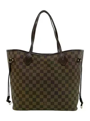 LOUIS VUITTON Damier Ebene Neverfull Mm Tote Bag - Brown