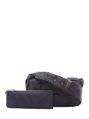 Bottega Veneta 2012-2026 Nylon Intrecciato Padded Cassette Crossbody Bag - Blue