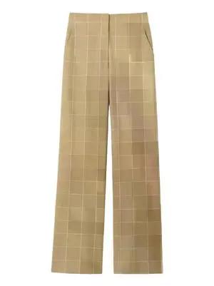Lafayette 148 New York Thames Grid-pattern Trousers - Neutrals