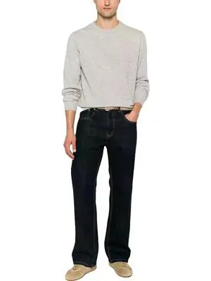 Canali Crew Neck Long Sleeve Sweater - Grey